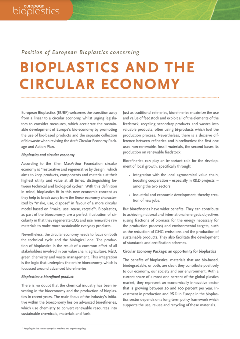 Bioplastics and the circular economy – European Bioplastics e.V.