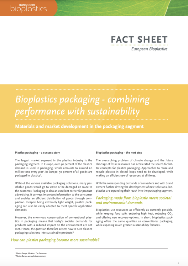 Bioplastics packaging – combining performance with sustainability ...