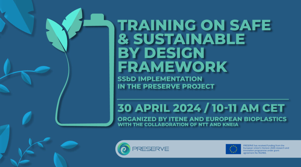 Don’t miss the PRESERVE training on SSbD – European Bioplastics e.V.
